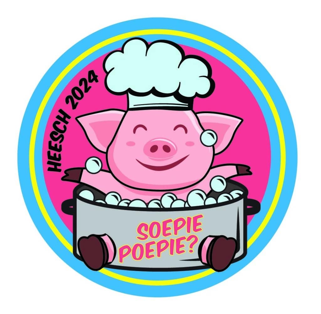 Officieel carnavalsembleem Soepie Poepie Krullendonk - PlakHet.nl