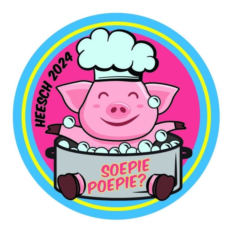 Officieel carnavalsembleem Soepie Poepie Krullendonk - PlakHet.nl